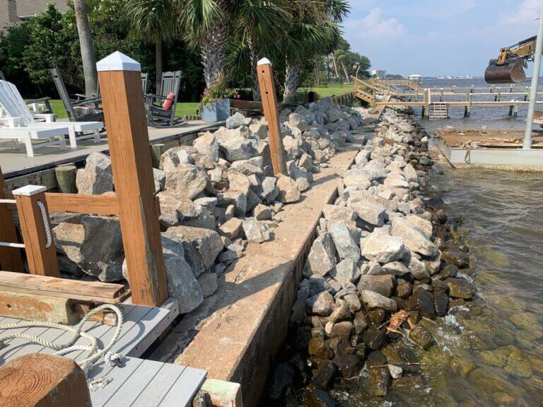 Riprap & Seawall Image Gallery - HMP Marine Construction, LLC